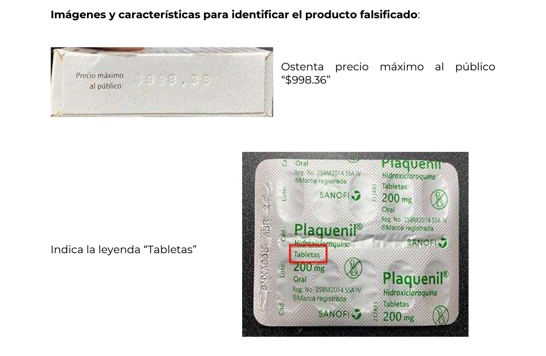 Emite COFEPRIS Alerta Sanitaria por falsificación del producto ...