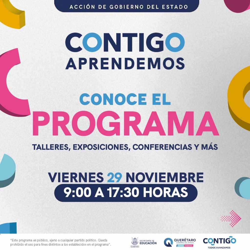 Lanza SEDEQ el evento Contigo Aprendemos - El Queretano